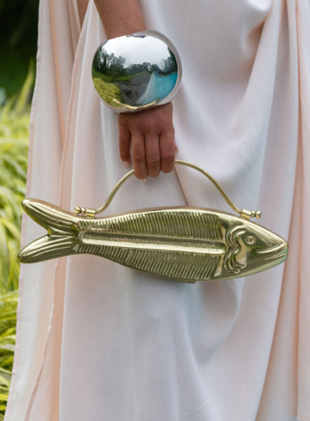 Fishy - Luxury Handcrafted Gold Fish Clutch | Wedding Bag | VIN. – Vin.