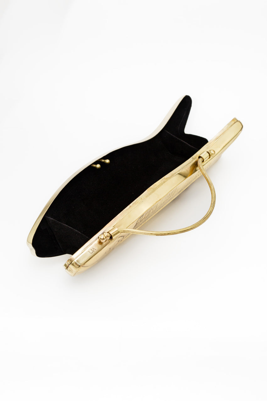Fishy - Luxury Handcrafted Gold Fish Clutch | Wedding Bag | VIN. – Vin.