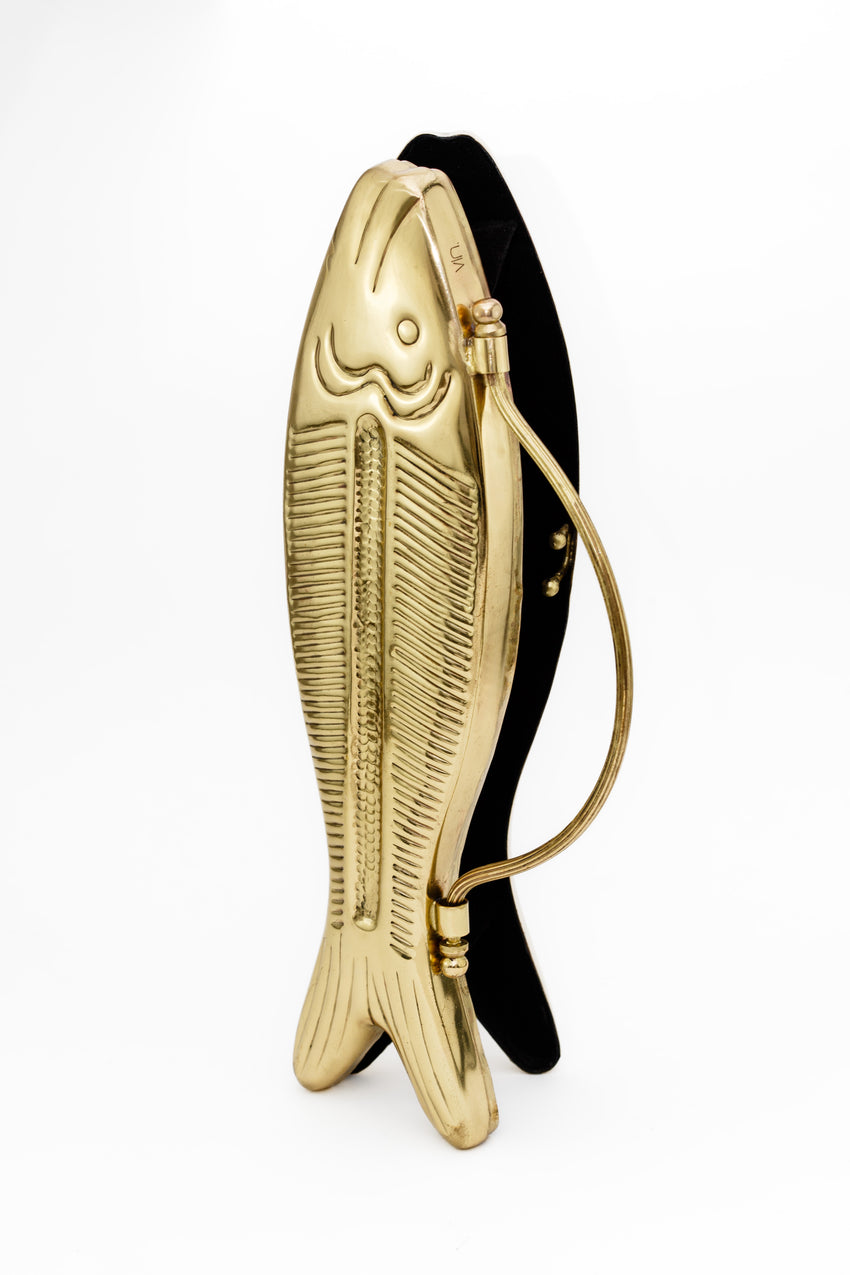 Fishy - Luxury Handcrafted Gold Fish Clutch | Wedding Bag | VIN. – Vin.